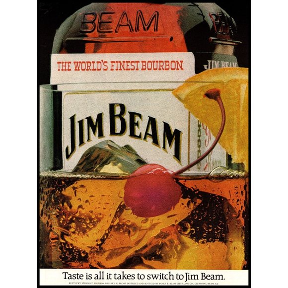 Jim Beam | Art | 981 Jim Beam Bourbon Whiskey Vintage Print Ad Old ...
